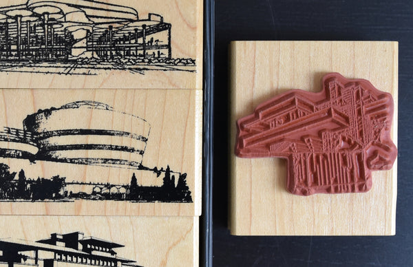 Architectural Rubber Stamp set, MOMA # FRANK LLOYD WRIGHT # 1996, mint ...