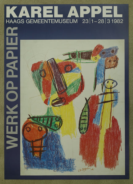 Haags Gemeentemuseum # KAREL APPEL # poster, 1982, mint- – ftn books