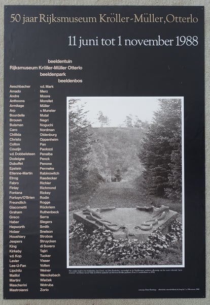 Museum Kroller Muller, Carl Andre, Weiner ao # BEELDENTUIN # poster ...