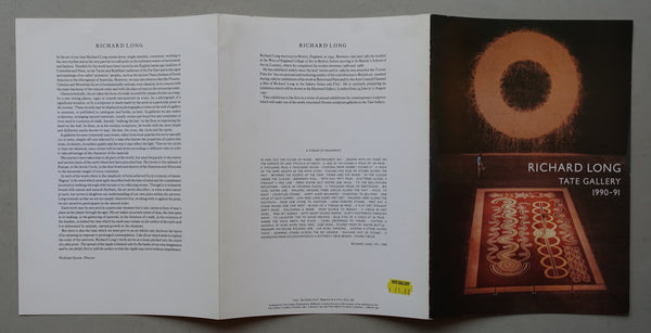 Tate Gallery # RICHARD LONG # invitation, 1990, nm+ – ftn books