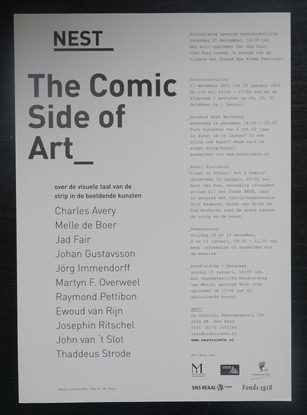 Nest # THE COMIC SIDE OF ART # invitation, 2012, mint – ftn books