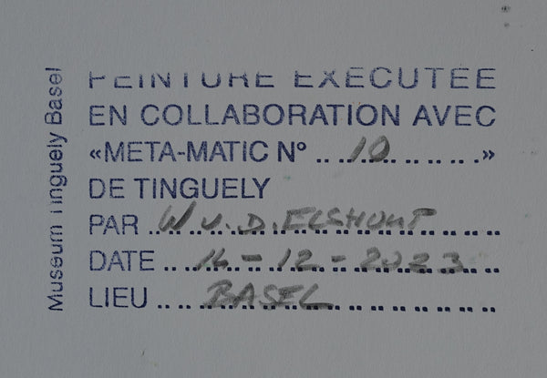 Jean Tinguely # Drawing by Machine META MATIC no.10 # 2023, mint – ftn ...