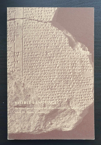 Visible Language # VOLUME XV, number 4 # 1981, nm+ – ftn books