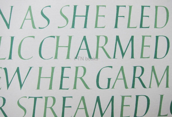 Ian Hamilton Finlay # AND EVEN AS SHE FLED .....# original print, 1990 ...