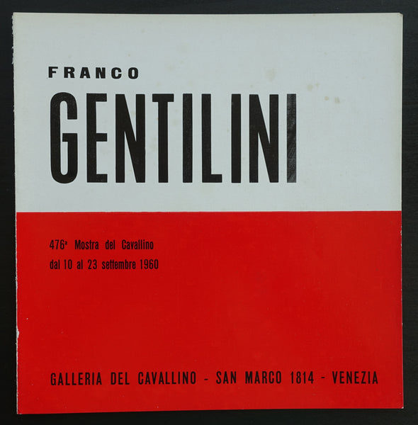galleria del Cavallino #GENTILLINI # 1960, nm – ftn books