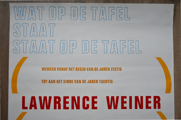 Stedelijk Museum # LAWRENCE WEINER # poster, 1989, nm+ – ftn books